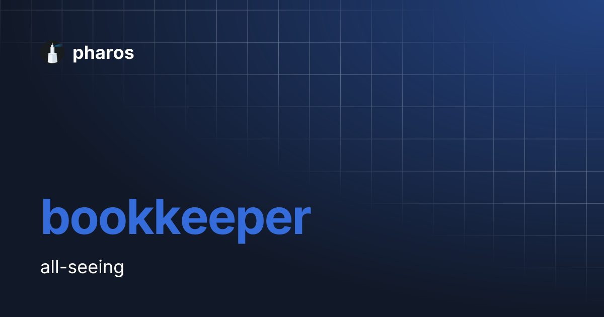 bookkeeper | pharos