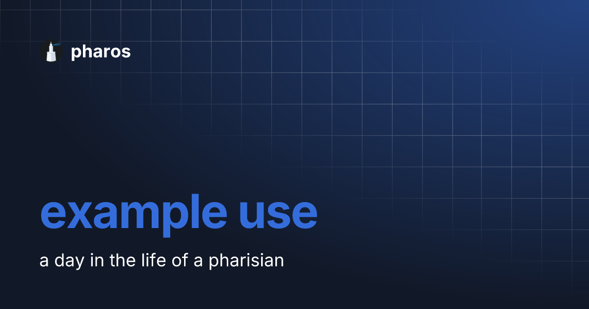 example use | pharos